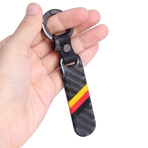 1PC Carbon Fiber German Logo Key Chain Germany Flag Car Key Ring ...