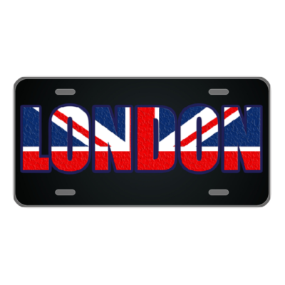 Custom Personalized License Plate Car Tag With London Flag Colors | eBay