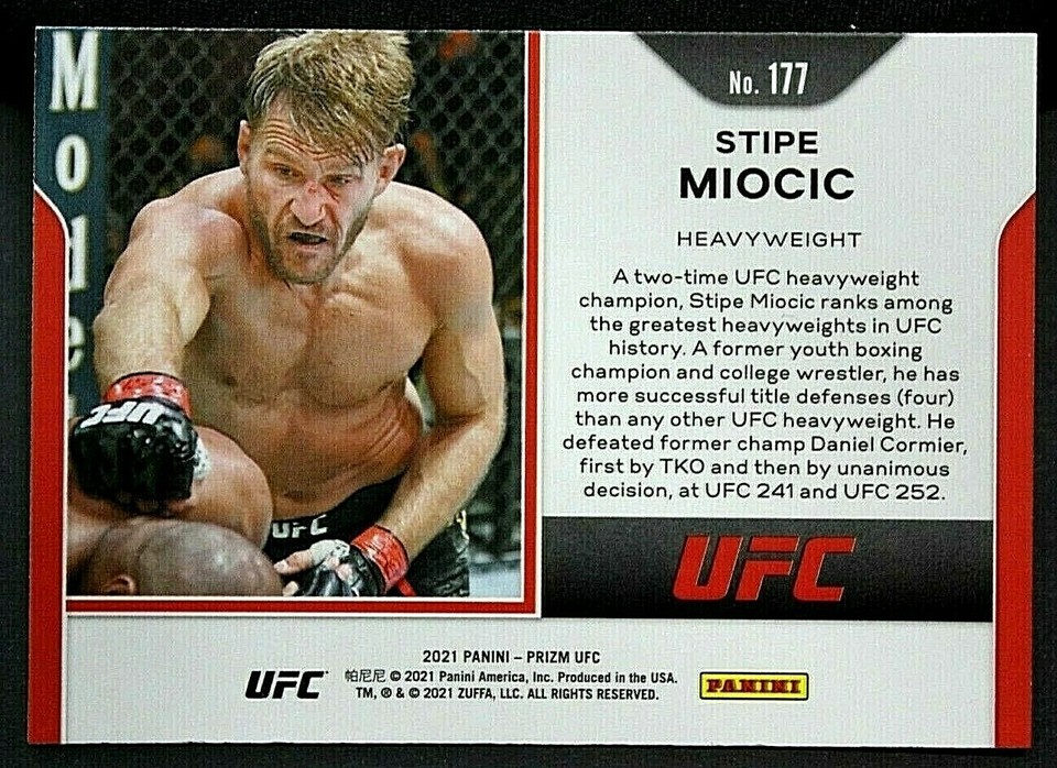 2021 Panini UFC Debut Edition Prizm #177 Stipe Miocic Base 💎🔥💎🔥 | eBay