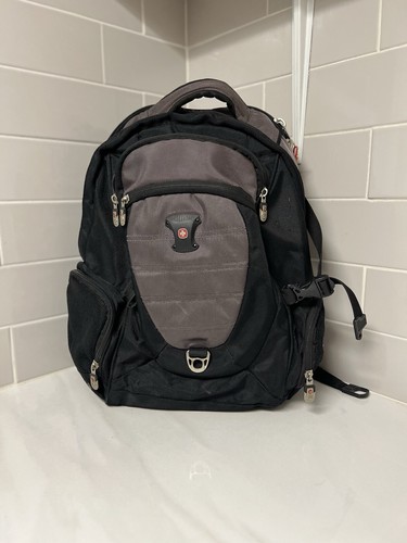 Swiss Gear Multi - Pocket Airflow Cushioned Backpack Black/Gray Travel ...