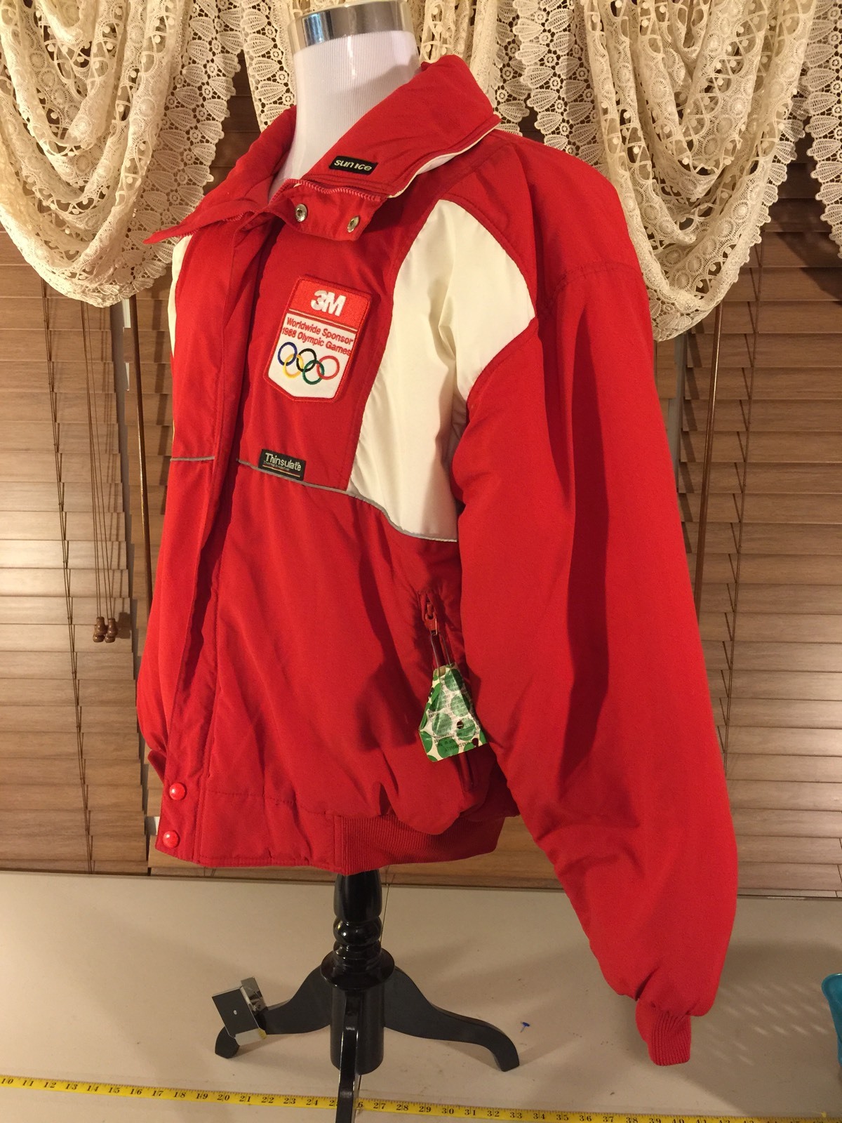 Mens VERY RARE VINTAGE SUNICE 1988 OLYMPICS JACKET L Large Red ...