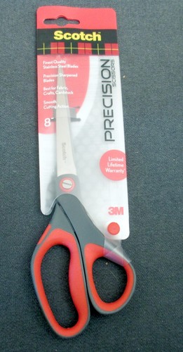 3M Scotch Precision Scissor 8 Inches Smooth Cutting Fabric Paper 1448 ...