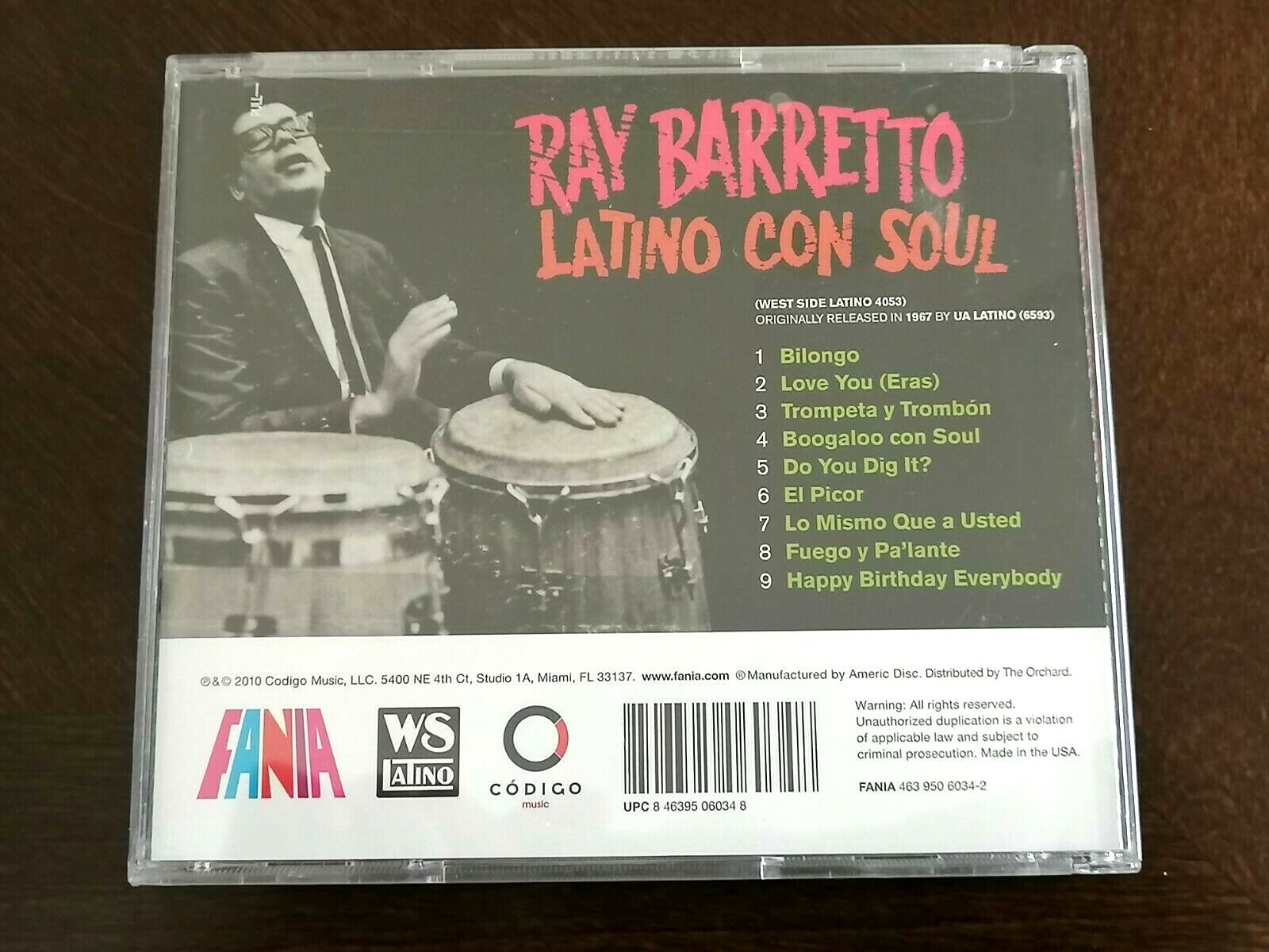 Latino Con Soul by Ray Barretto (CD - 2010 Fania Codigo) | eBay