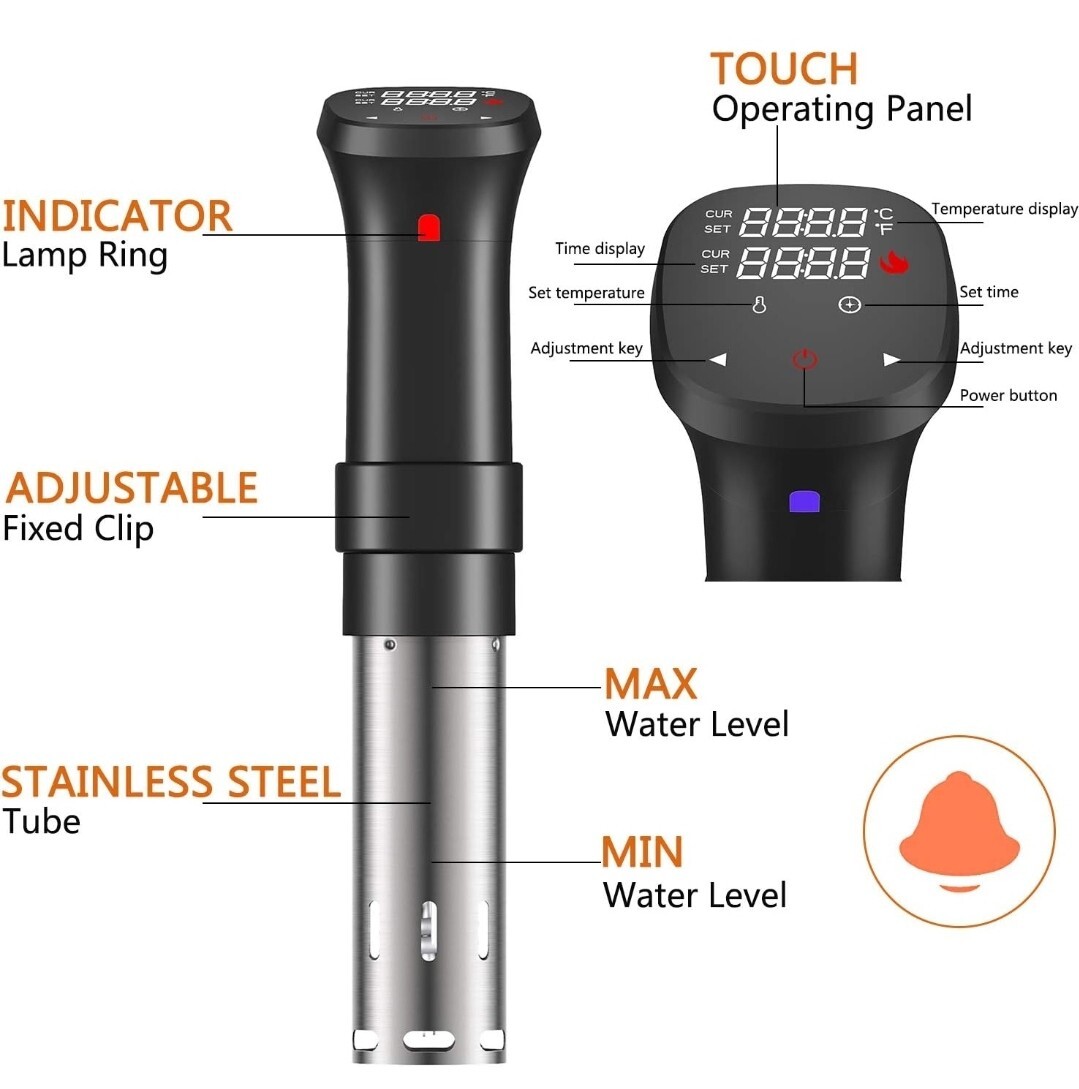 New Sous Vide Cooker 1100W Thermal Immersion Circulator with Recipes ...