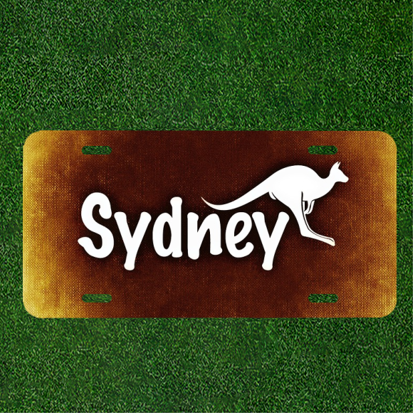 Custom Personalized License Plate Auto Tag With Sydney Australia Design ...