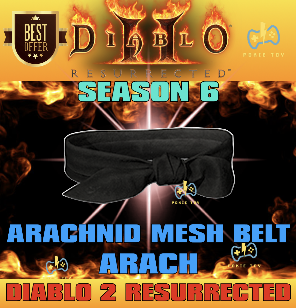 DIABLO 2 RESURRECTED🔥SEASON 6🔥Arachnid Mesh Belt - Arach🔥D2R LADDER | eBay