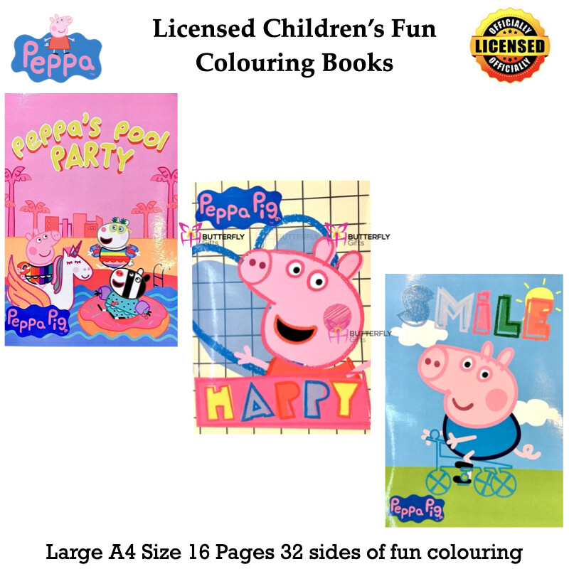 Peppa Pig Coloring Book Pages Peppa Pig Friends Plays Games Kids Fun