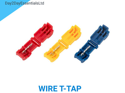 Wire T Tap Connectors Splice Terminal Scotchlock Electrical Red Yellow ...