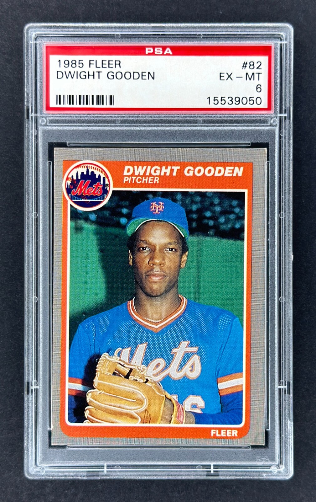1985 Fleer #82 Dwight "Doc" Gooden RC (New York Mets) PSA 6 EX/MT ...