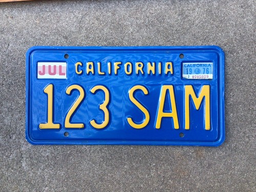 1970's - CALIFORNIA - SAMPLE - LICENSE PLATE | eBay