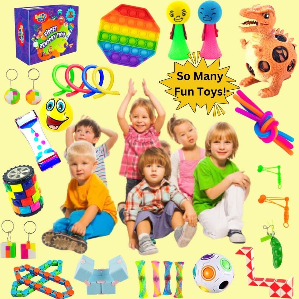 28 Pack Sensory Fidget Toys Set Stress Relief Anti Anxiety Toys for ...