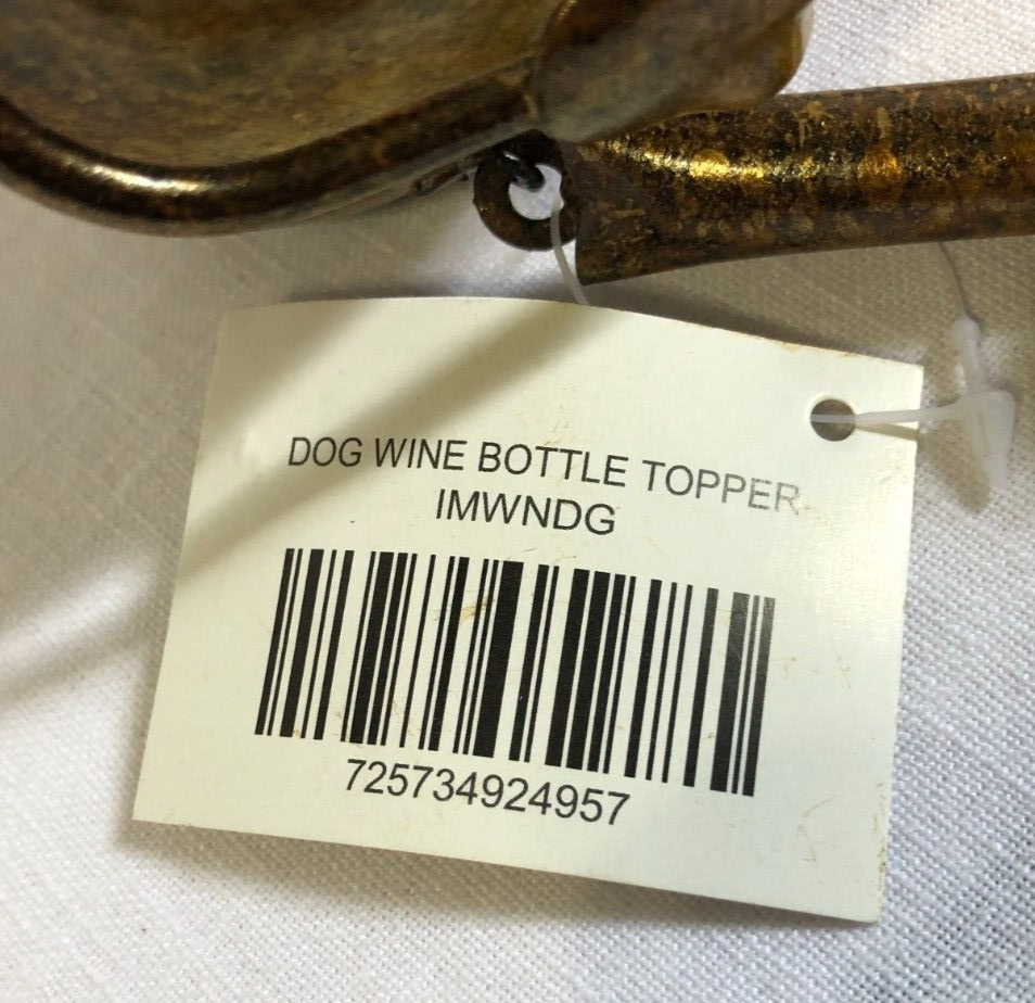 Metal Dog Bottle Topper by Manual Sits On Your Soda or Wine Bottles New ...