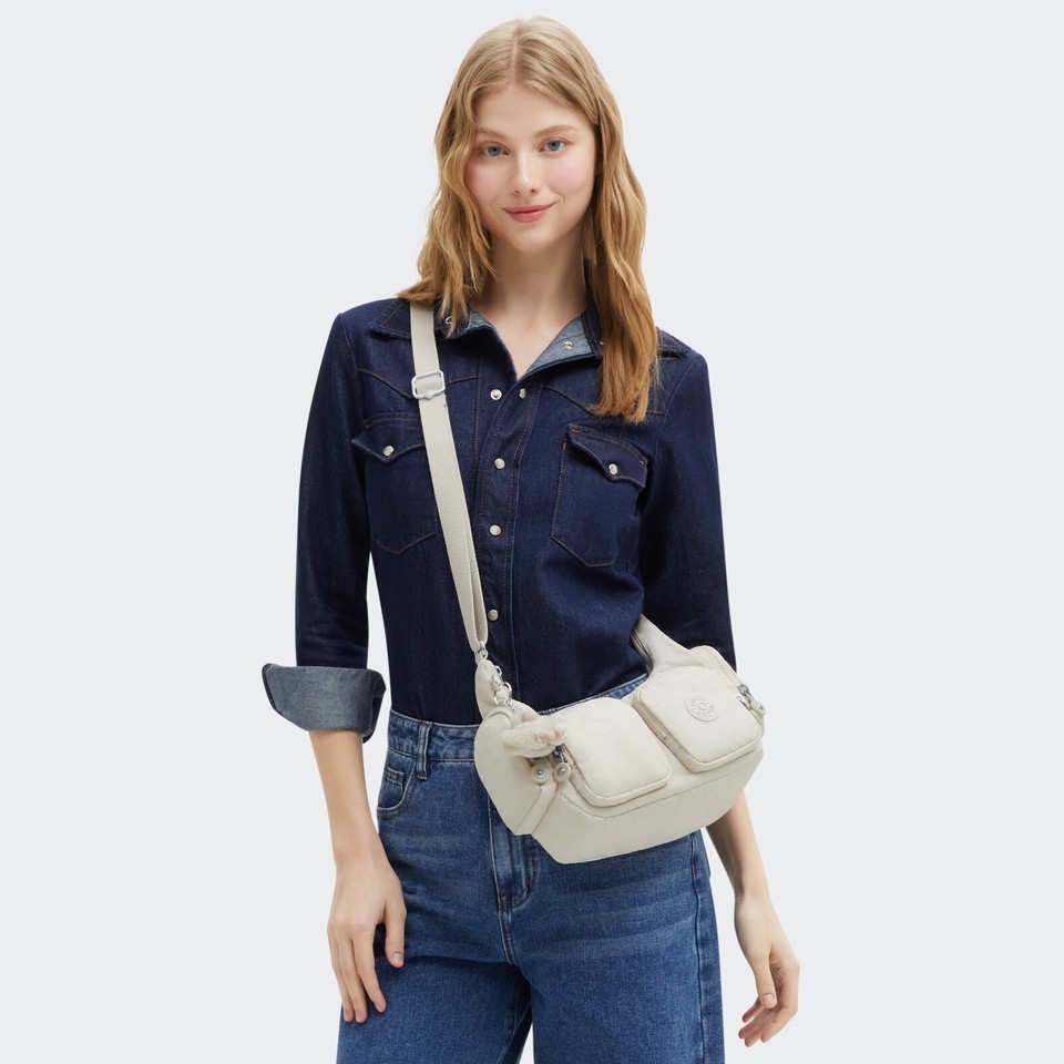 Kipling RIKKA S Small Crossbody - Hideaway Beige RRP £64 | eBay UK