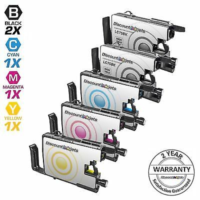 5PK LC75 LC-75 XL for Brother LC75BK LC75C LC75Y LC75M BLK/COLOR Ink ...