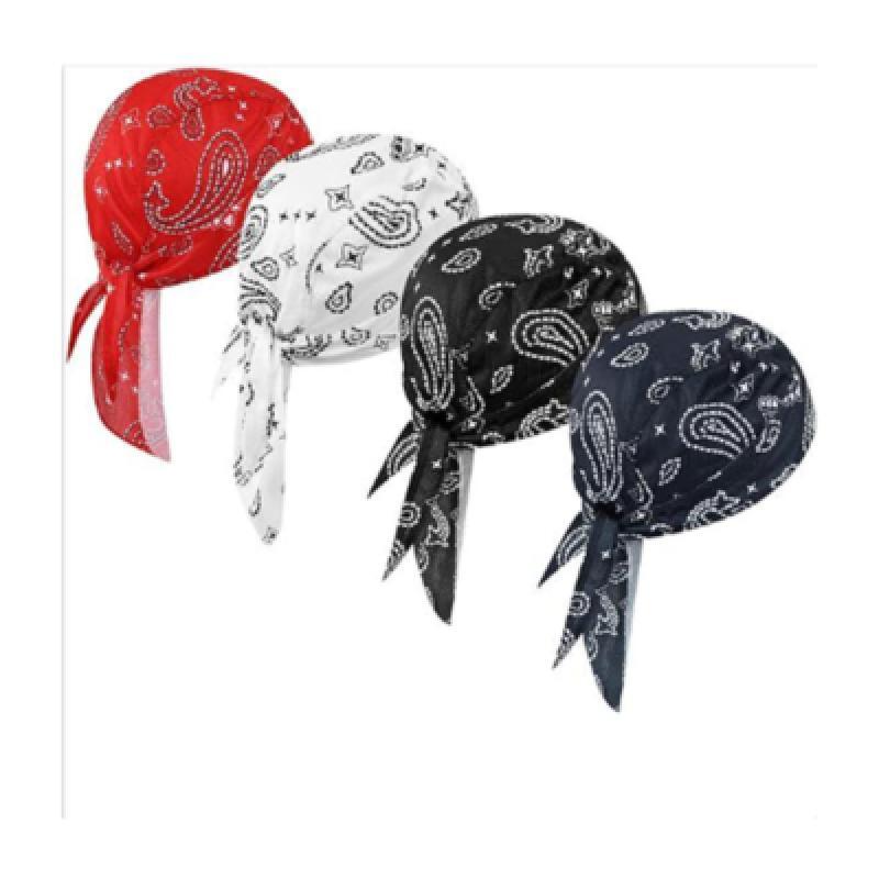 Motorcycle Wrap Biker Du Do Black Bandana Paisley Doo Rag Head Skull ...