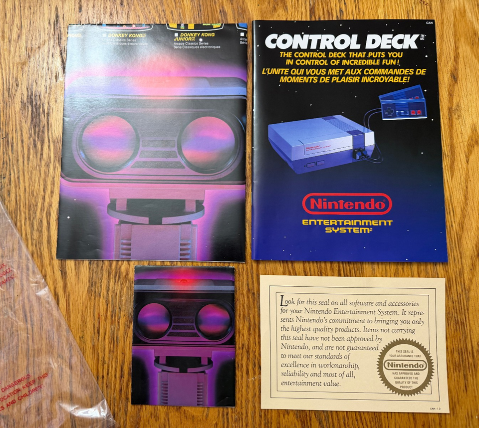1986 MATTEL Super Mario Bros Control Deck complete in box nintendo nes ...