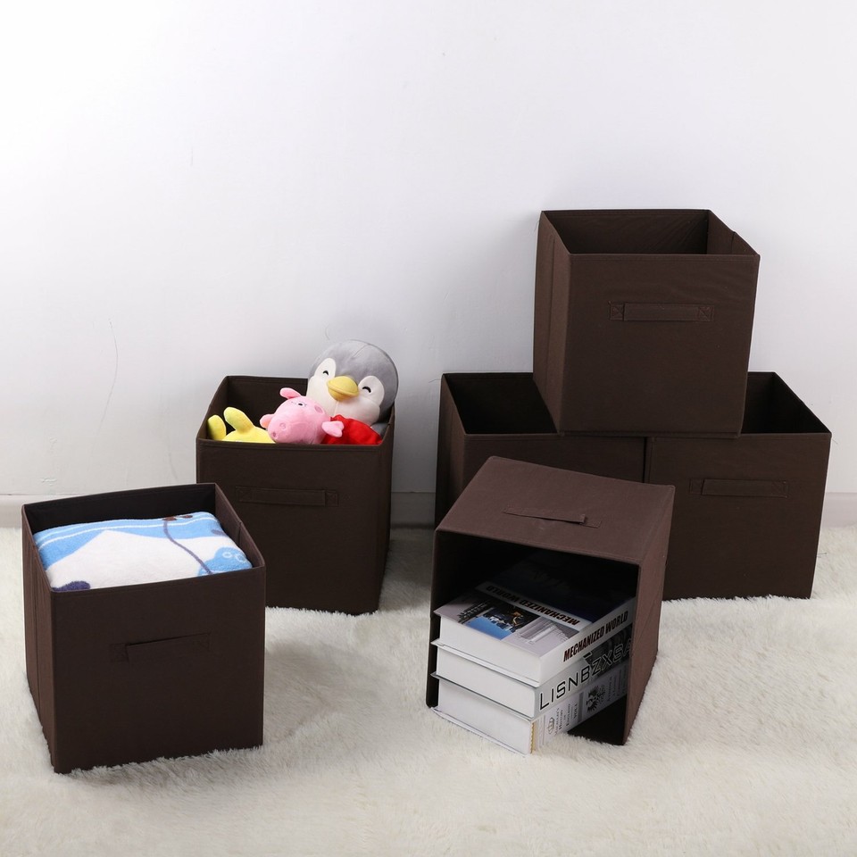 Collapsible Foldable Storage Box Drawer Canvas Fabric Cube Organiser ...