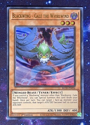 Yugioh Blackwing - Gale The Whirlwind BLCR-EN056 Ultra Rare BOL Crystal ...