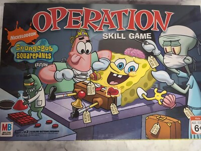 2007 SpongeBob Squarepants Edition OPERATION Skill Game by MB Milton ...