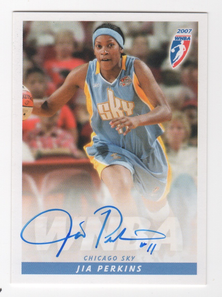 Jia Perkins AUTOGRAPH Chicago Sky 2007 Texas Tech WNBA Basketball AUTO ...