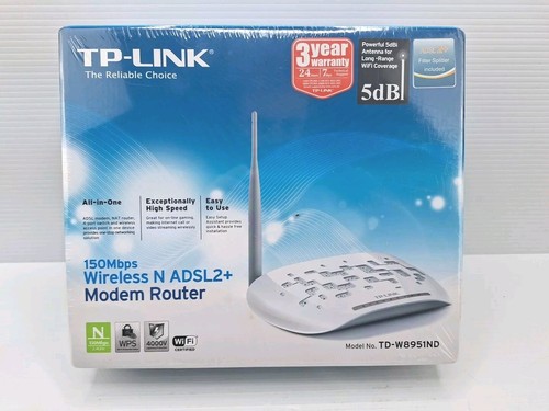 TP-Link TD-W8951ND 150Mbps Wireless N ADSL2+ Modem Router 4-Port UK ALL ...