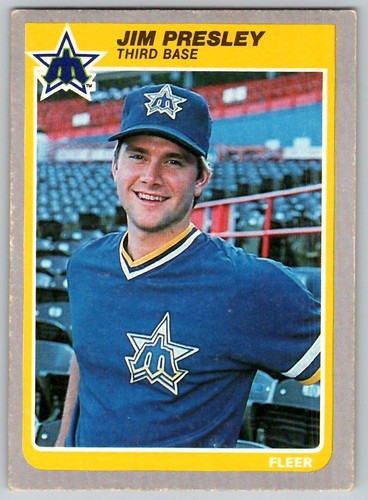 1985 FLEER JIM PRESLEY RC SEATTLE MARINERS #500 | eBay
