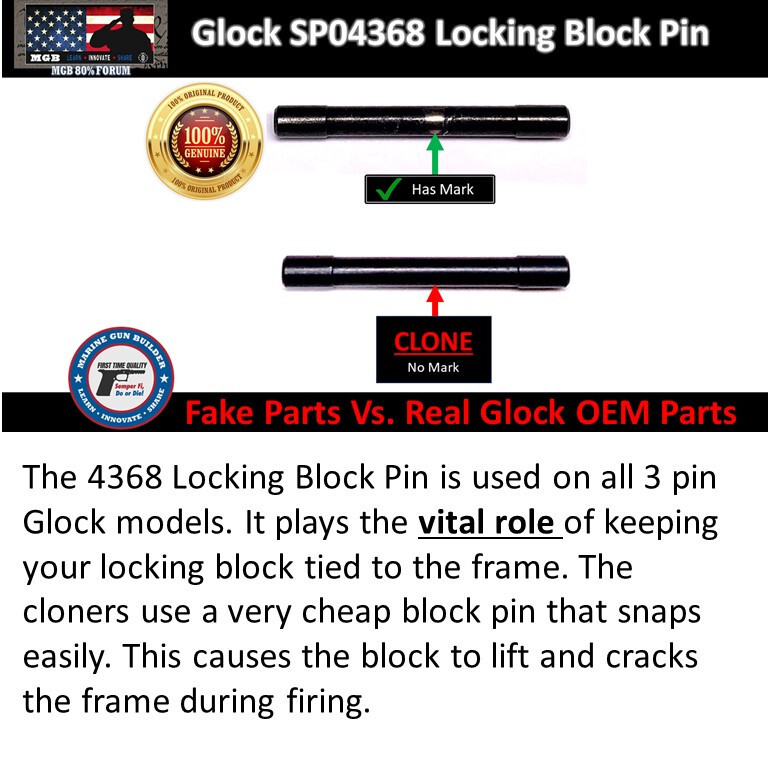 Glock 22 Lower Parts Kit Gen 3 OEM G22 LPK .40 Cal Factory Authentic ...
