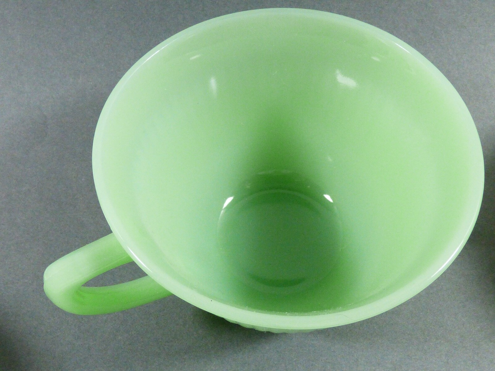 Oven Ware Fire King Jadeite Jane Ray tea cup green ribbed dinnerware ...