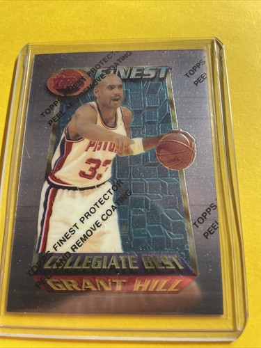 GRANT HILL 1994 95 TOPPS FINEST ROOKIE W/ COATING PISTONS #200 “NICE ...