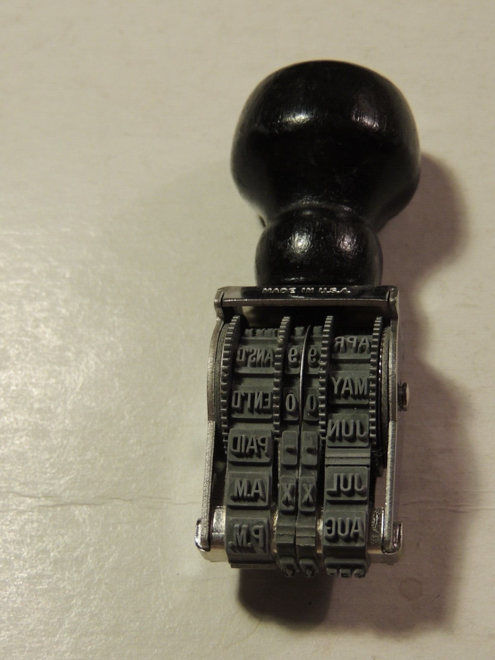 Cosco Pullman 4 Band Ink Stamp in Original Box & Sanford Ink Pad No. 1 ...