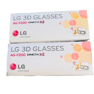 LG 3D Glasses AG F200 Cinema Glasses 2 Pair NEW | eBay