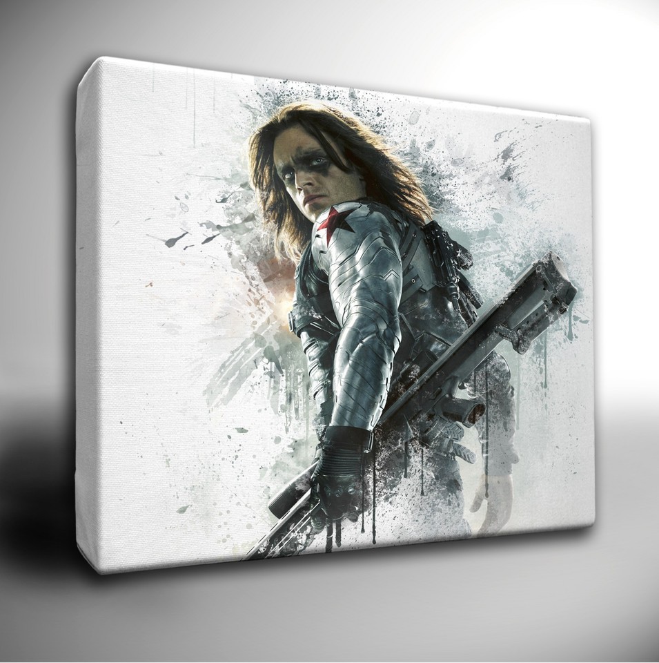 Marvel Avengers / DC Characters paint splatter CANVAS Wall Art Picture ...