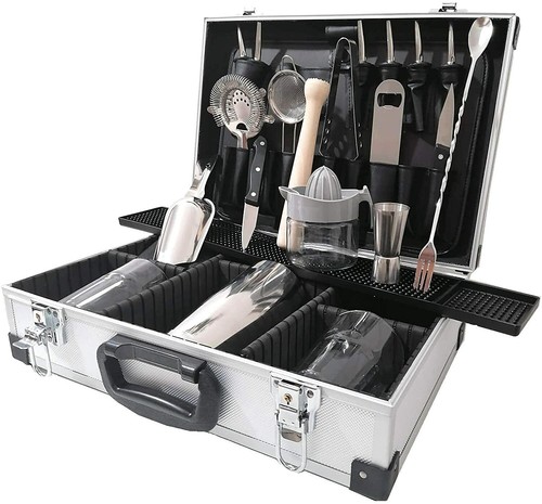 Kit professionale barman Bartender tool mixology shaker cocktail drink ...