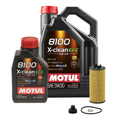 6L Motul 8100 X-CLEAN EFE 5W30 Wix Filter Motor Oil Change Kit For Mini ...