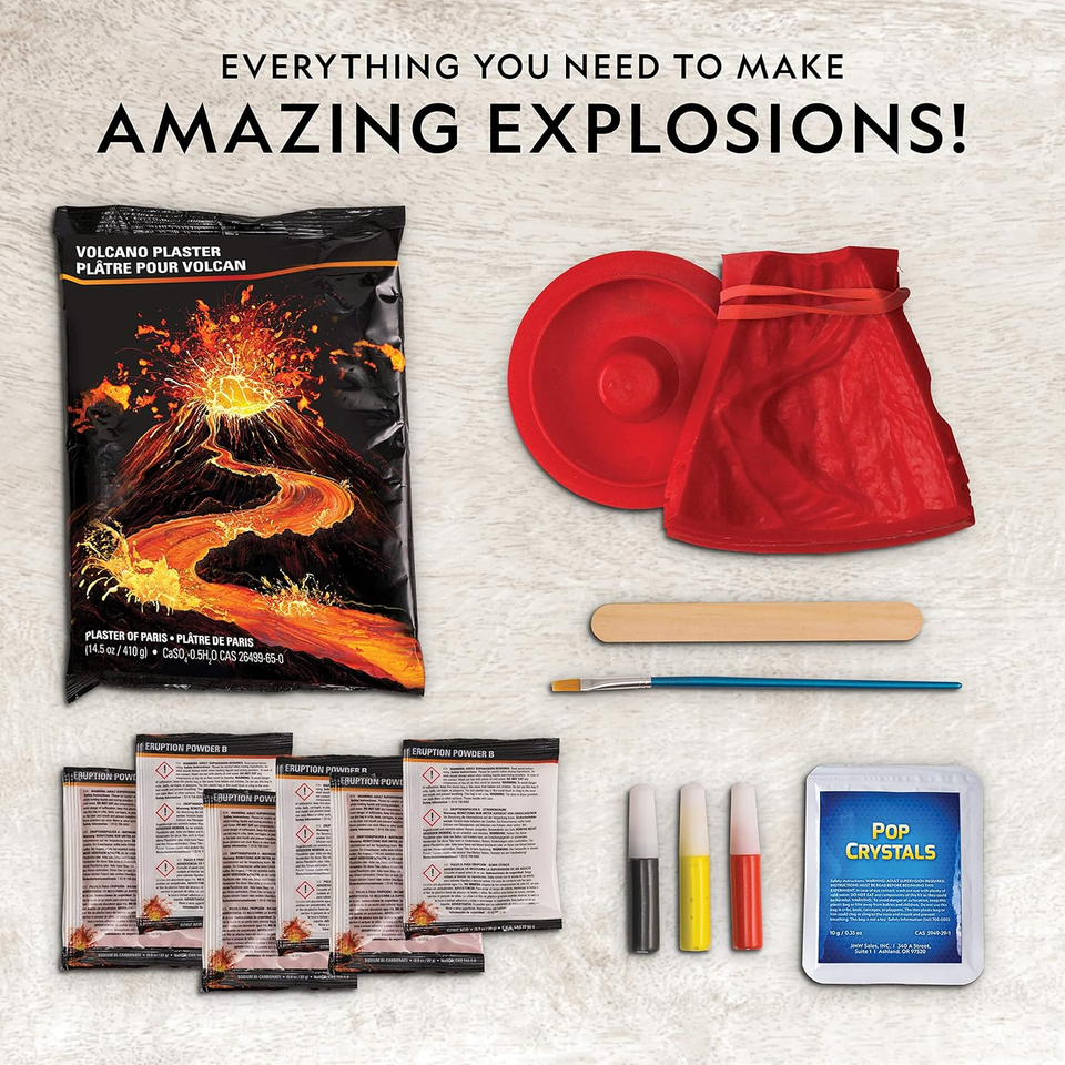Nat Geo STEM Volcano Science Kit for Kids – Erupting Lava Experiment ...