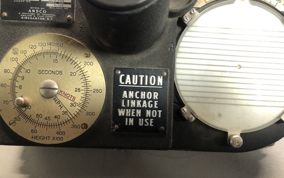 WWII U.S. Army Air Force Bomber B5 Bomb Drift Meter Made By ANSCO | eBay