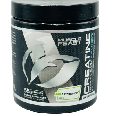 Muscle Feast Creapure Creatine Powder, Max Strength 300g 55 Servings ...