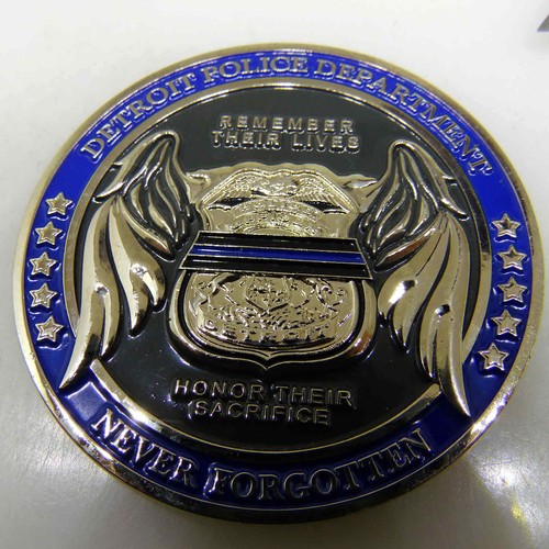 DETROIT POLICE DEPARTMENT THIN BLUE LINE CHALLENGE COIN | eBay