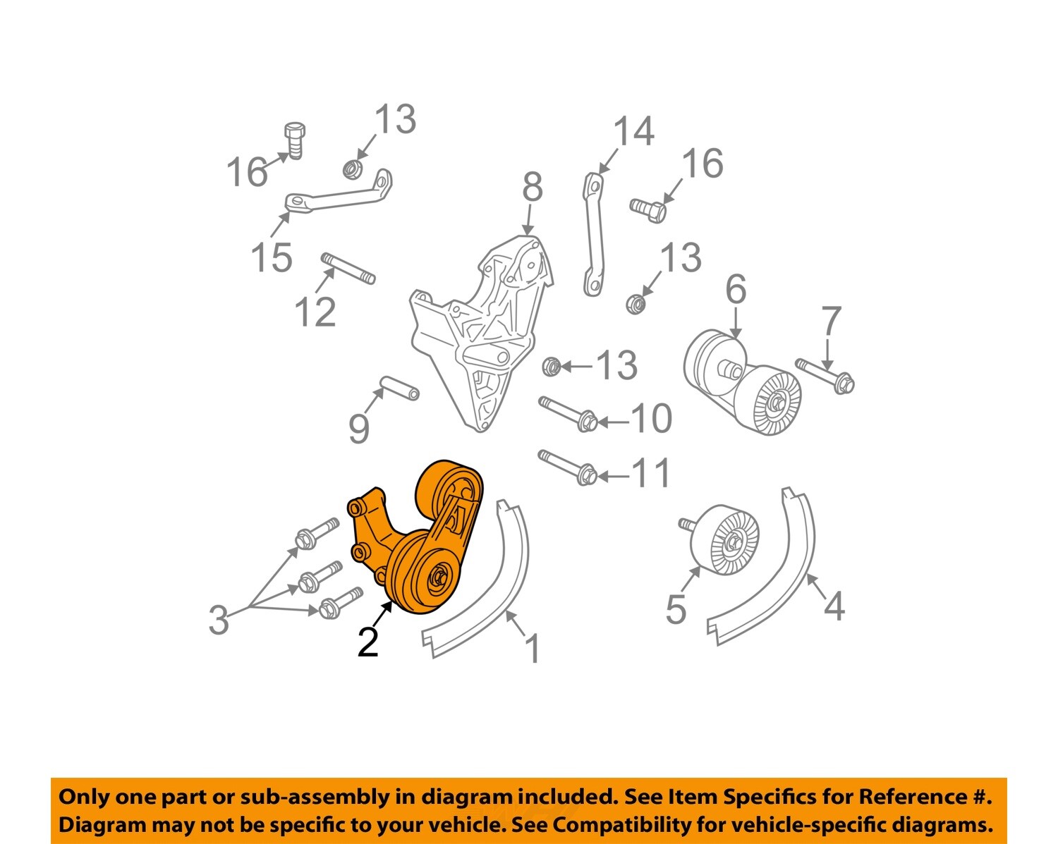 GM OEM-Serpentine Fan Belt Tensioner 10141997 | eBay