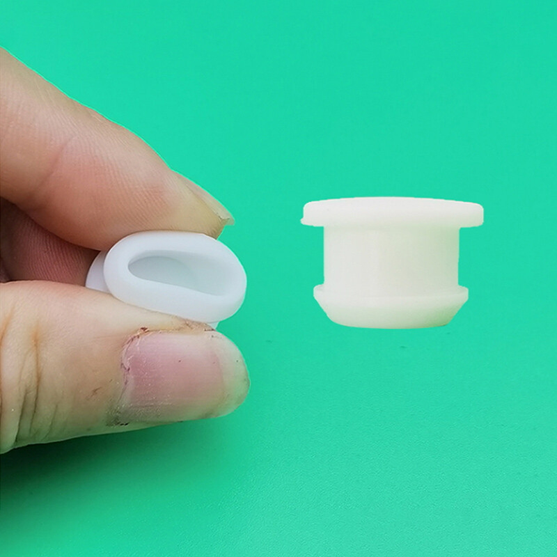 White Silicone Rubber Hole Plugs Snap-on Blanking End Caps Seal Stopper ...