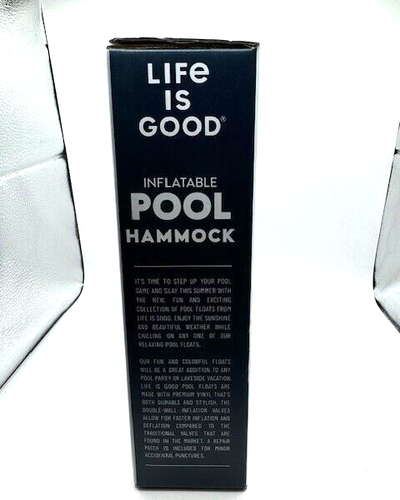LIFE IS GOOD PEACE LOVE BEACH 27" FLOAT WIDTH POOL HAMMOCK INFLATABLE ...