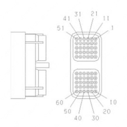 23-13271-008 Multi Purpose Wiring Terminal Black, Plug, 60 Ca for ...