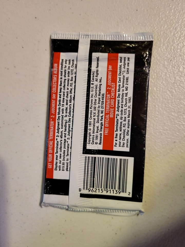 Bogo NIP Terminator 2 Judgement Day T2 Trading Cards 1991 Card Pack | eBay
