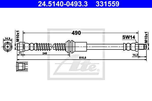 Front Brake Hose Line MB X204 GLK A2044200748 2044200748 for sale ...