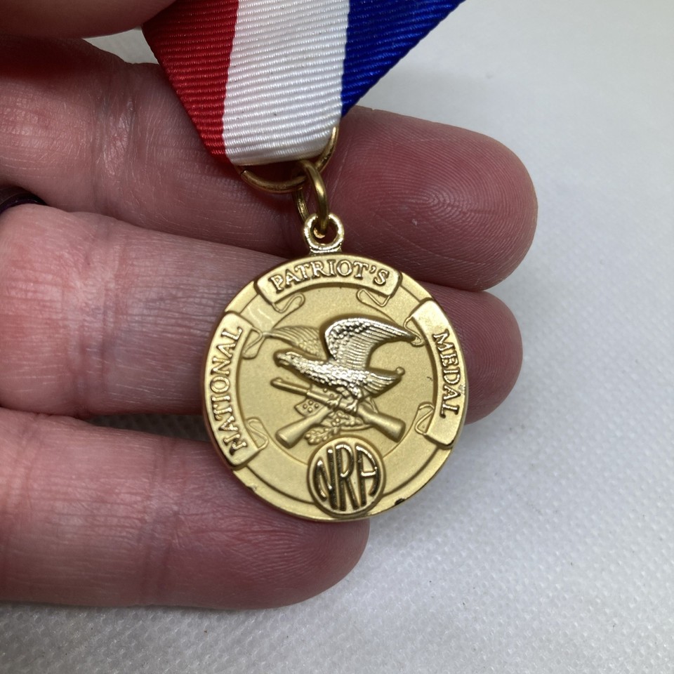 Nice NRA National Patriots Medal Goldtone Medal Ribbon | eBay