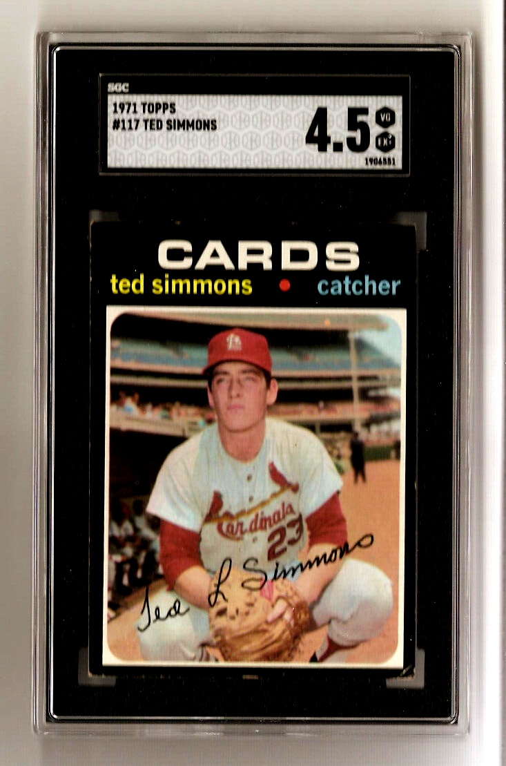 Ted Simmons 1971 Topps #117 SGC 4.5 VG/EX+ Rookie RC HOF St. Louis ...