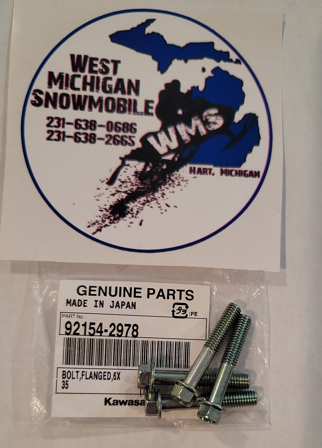 KAWASAKI BOLT, FLANGED, 6x35. OEM. PART# 92154-2978. LOT OF 4 | eBay