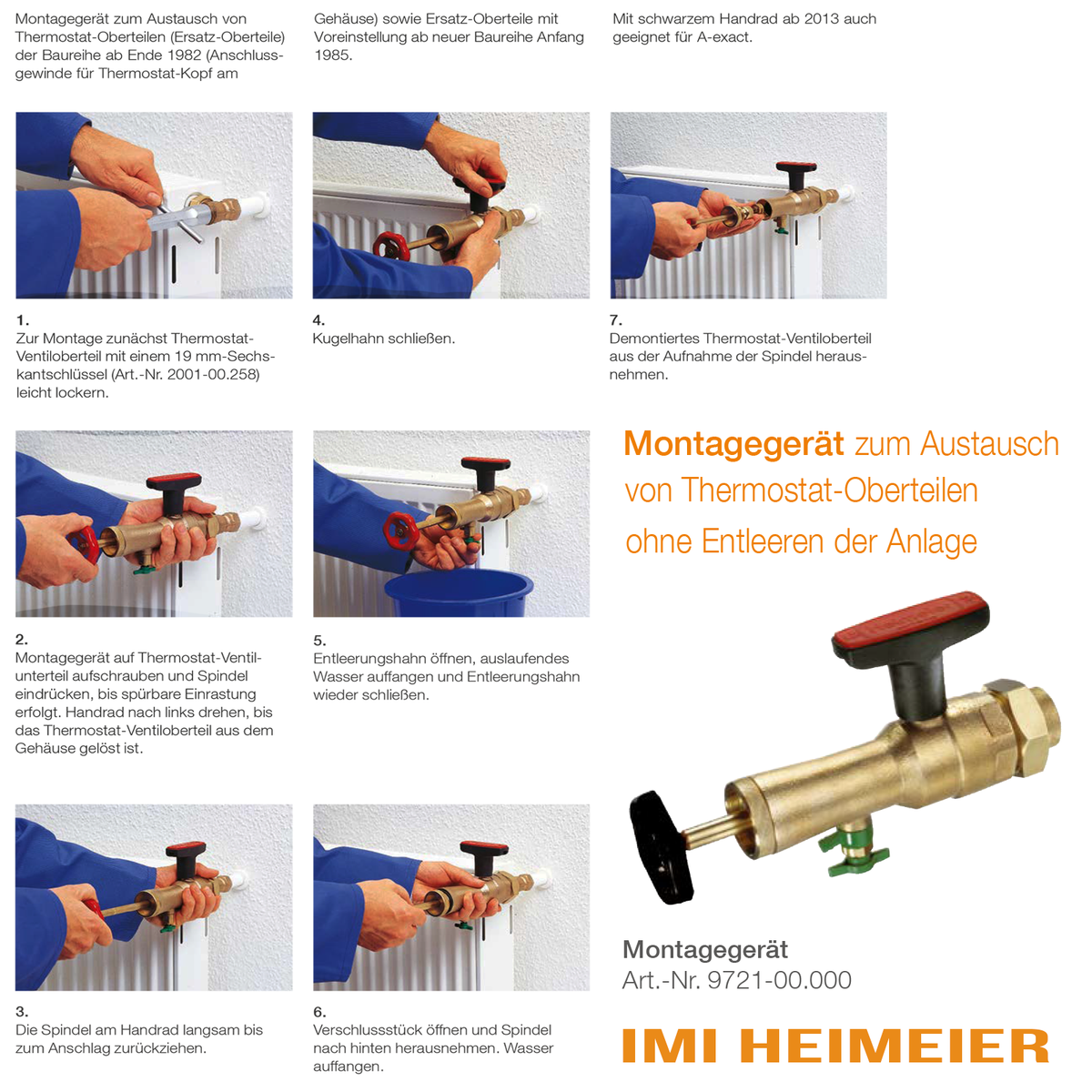 Heimeier Set Montagegerät DN10-20 mounting device Suitcase im Koffer ...