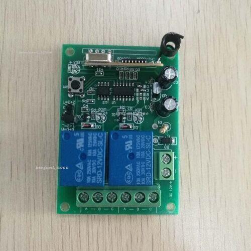 DC12V 2CH Channel Relay Wireless Remote Control Switch Receiver ...