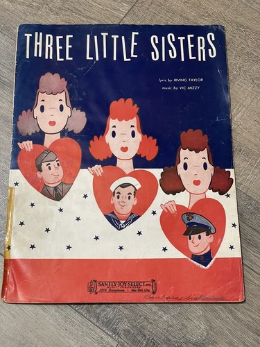 Three Little Sisters Liryc By Irving Taylor 1942 Sheet Music | eBay